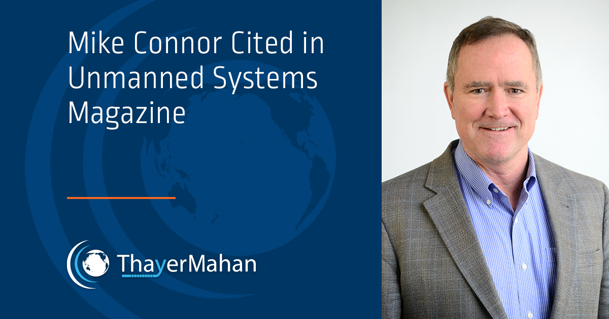 Connor Cited in Unmanned Systems Magazine